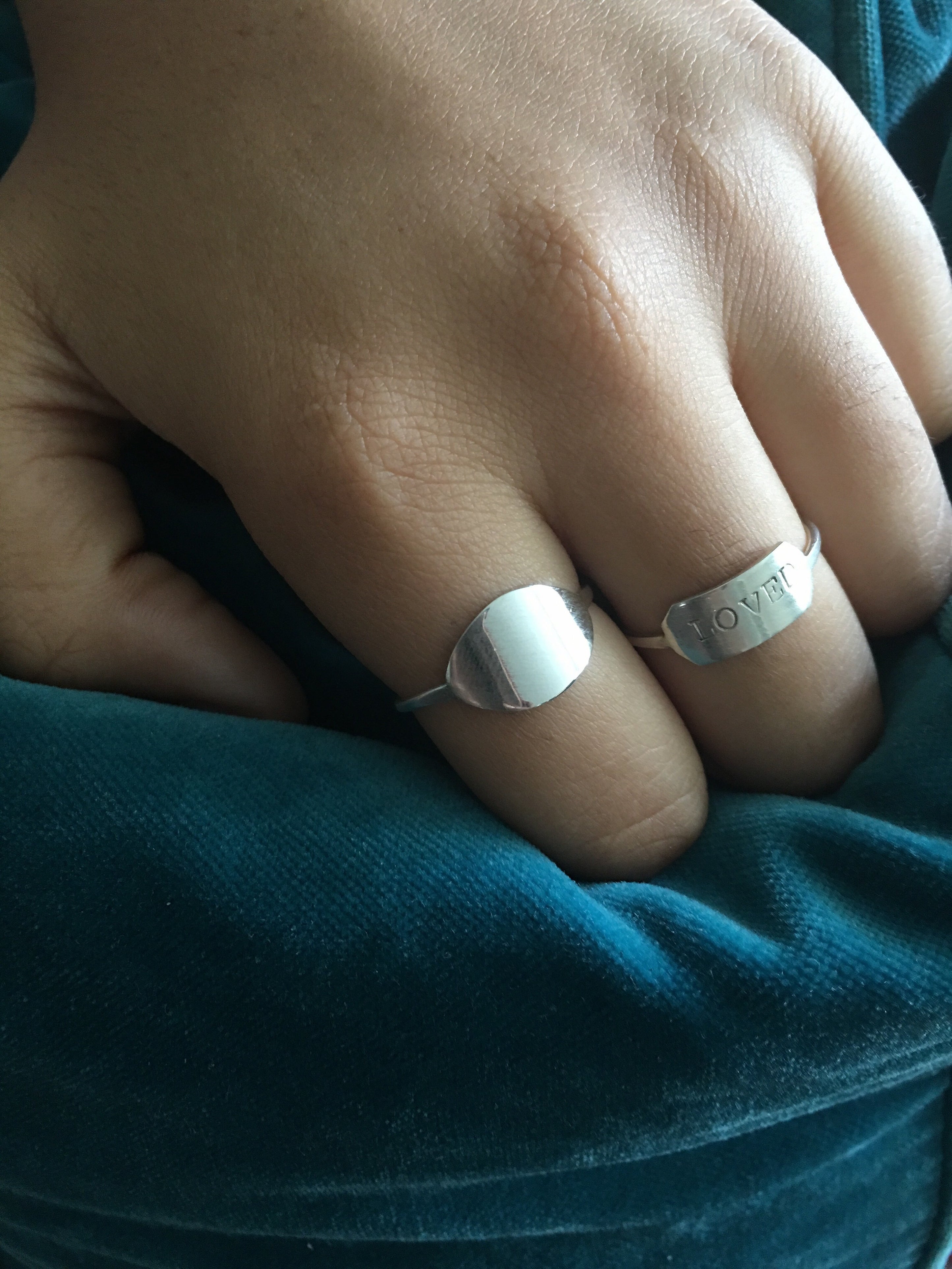 spell oval sterling silver ring – andJules